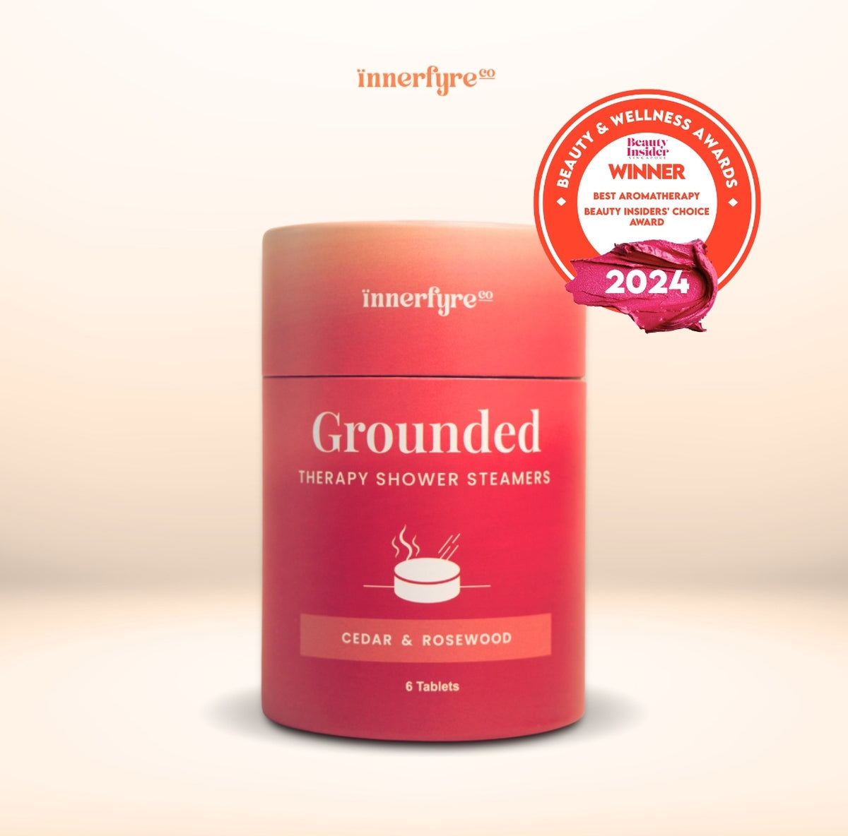 Grounded Shower Steamer | Cedar & Rosewood Calm — Innerfyre Co