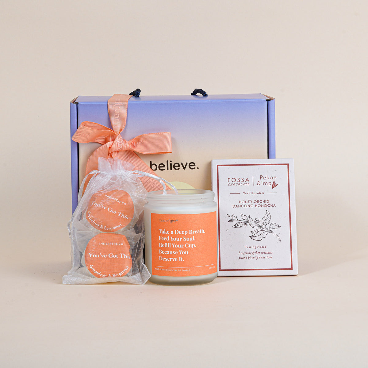 Sweet Inner Fire Gift Bundle | Candle + Shower Steamer + Chocolate ...